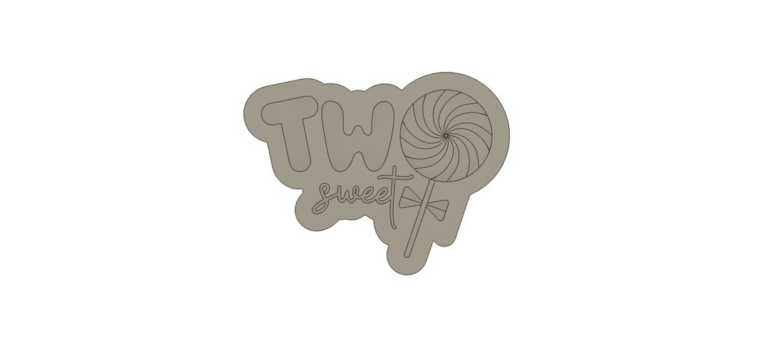 Digital STL File Two Sweet Cookie Stamp & Cutter, STL File, Digital ...