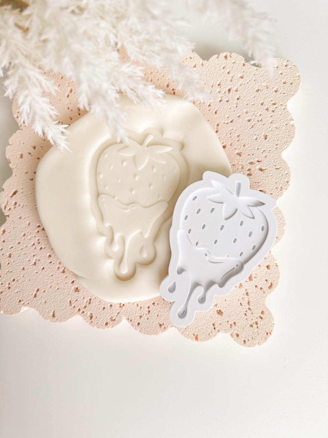 Chocolate Drip Strawberry Cookie Stamp & Cutter, Love Theme - Etsy