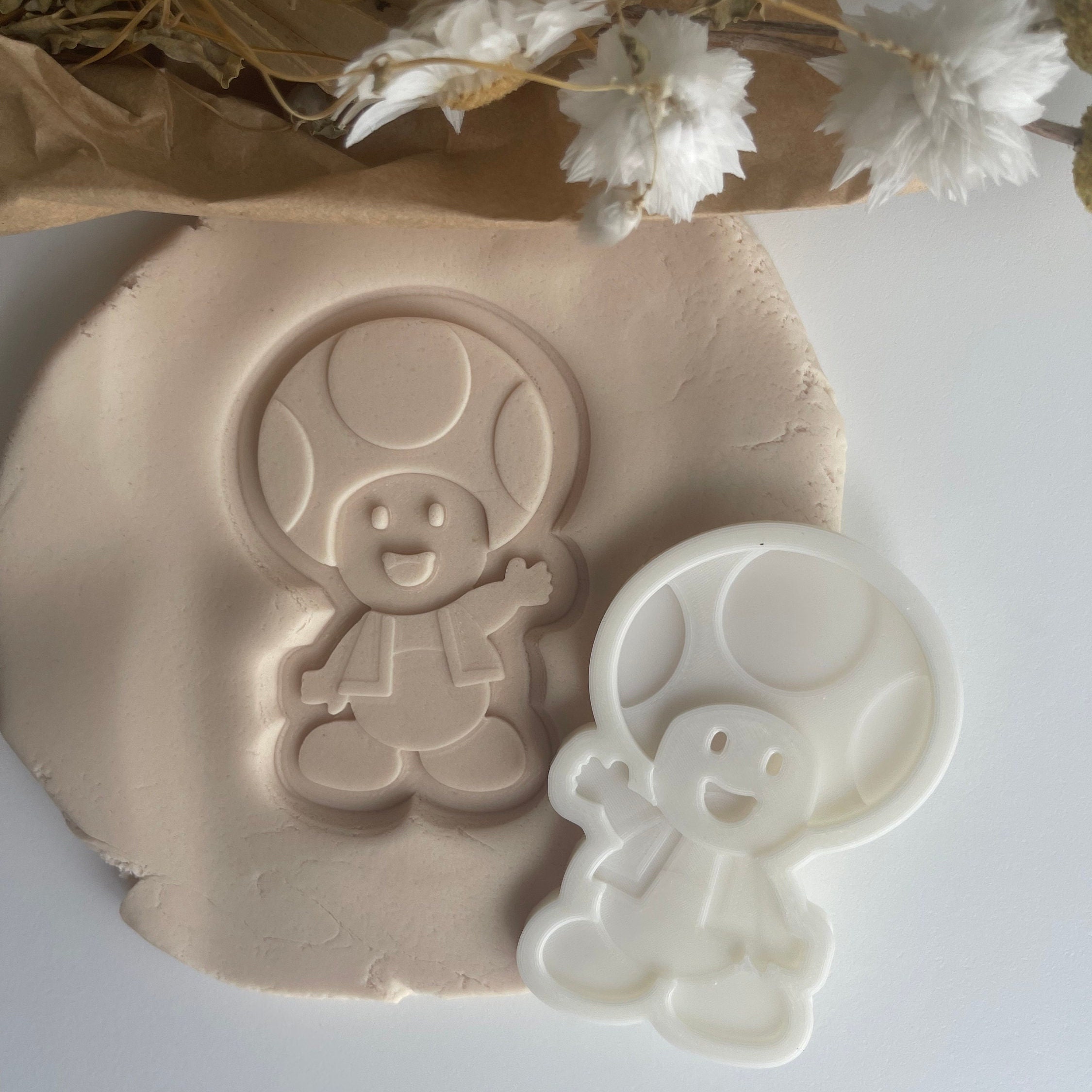 Toad Cookie Cutter & Fondant Stamp Debosser Mario Bros - Etsy