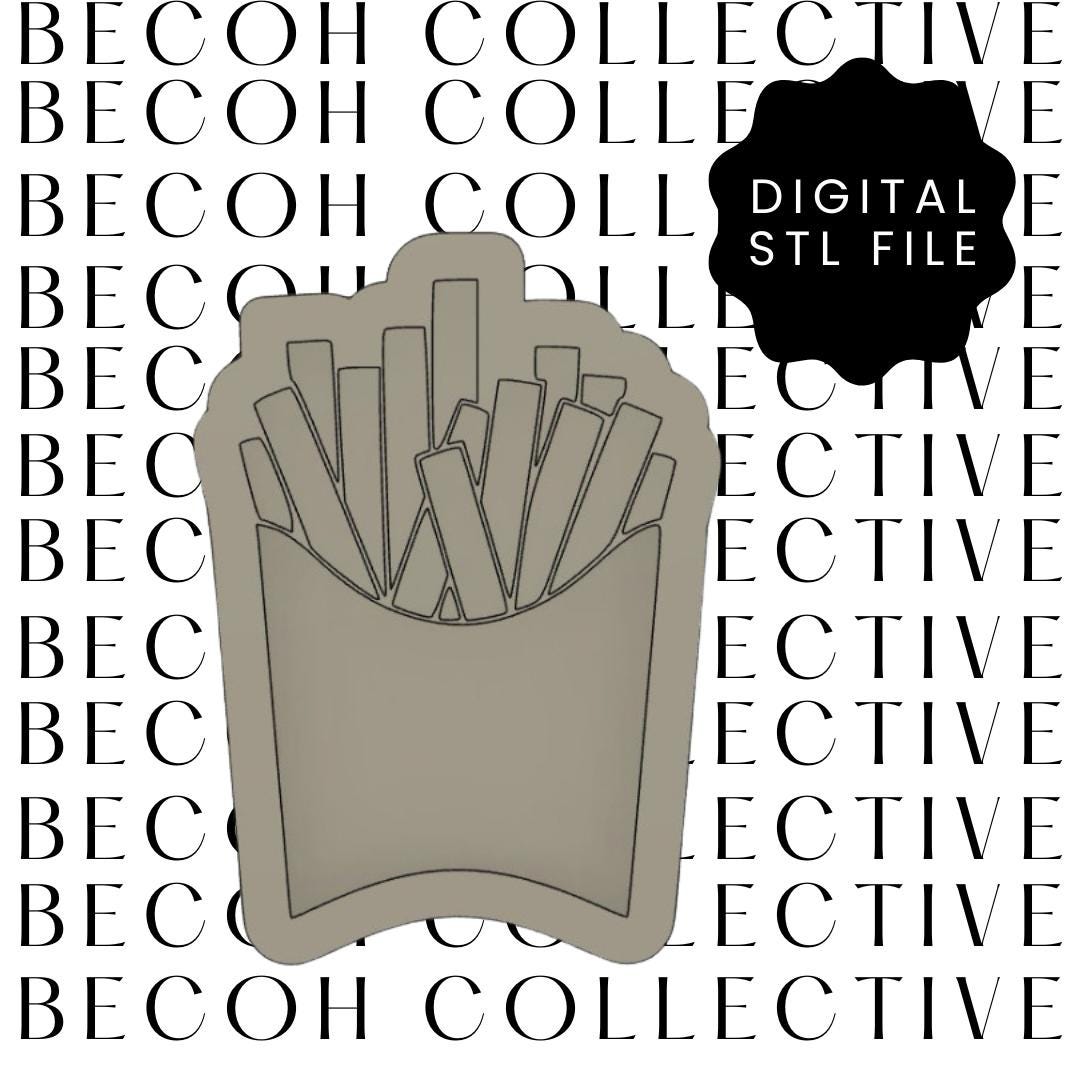 Digital STL File Fries Cookie Stamp & Cutter, STL File, Digital ...