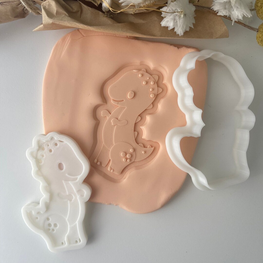 T-rex Cookie Cutter & Fondant Stamp Debosser Dinosaurs Dino - Etsy