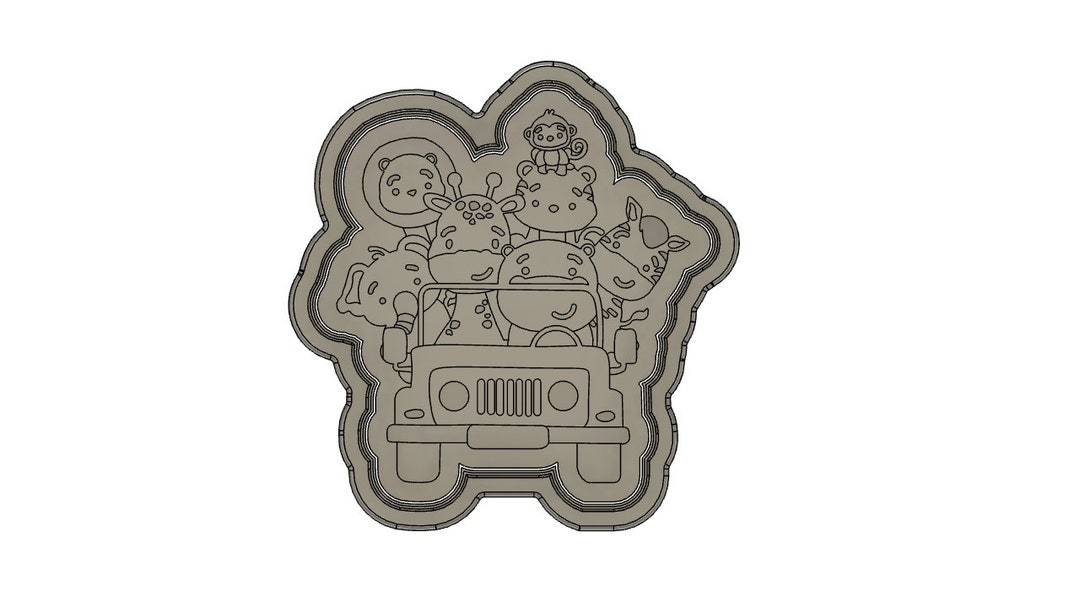 Digital STL Safari Jeep Cookie Stamp & Cutter, STL File, Digital ...
