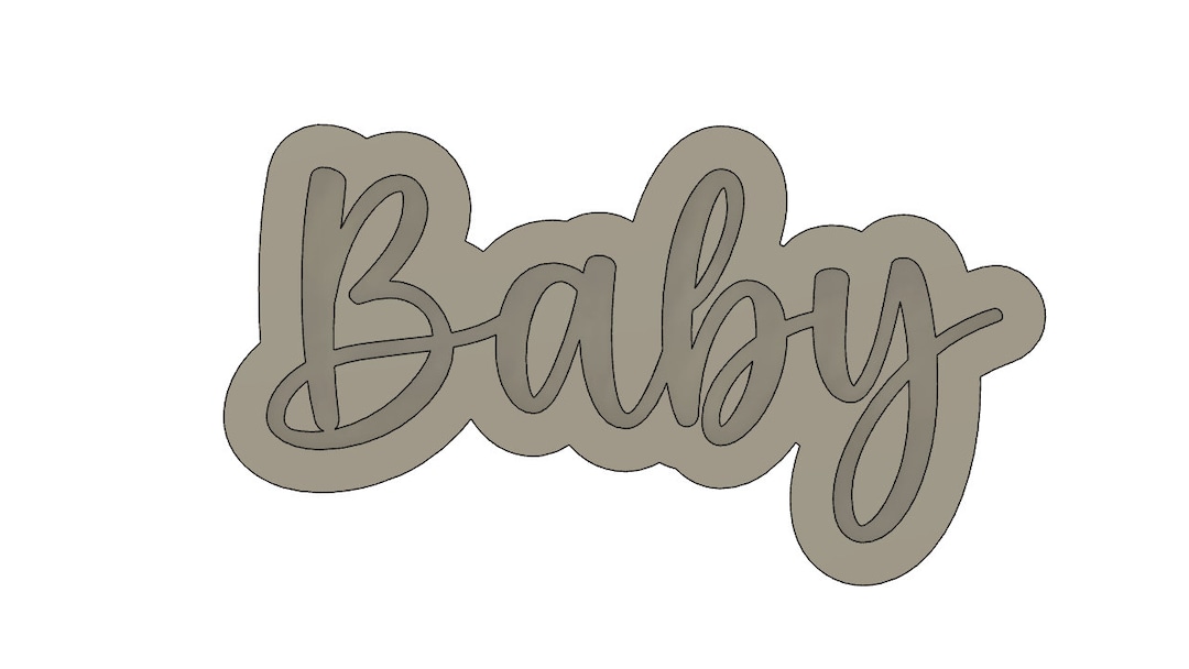 Digital STL File Baby Word Cookie Stamp & Cutter, STL File, Digital ...