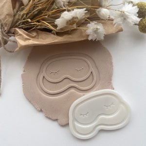 Sleep Mask Cookie Cutter & Fondant Stamp, Debosser, Spa Themed Cookie ...
