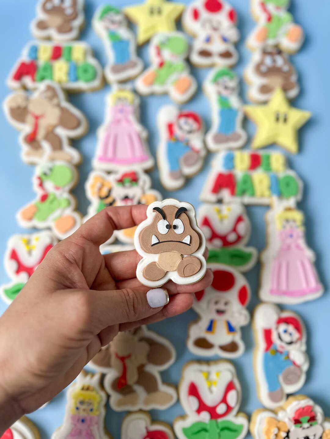 Goomba Cookie Cutter & Fondant Stamp, Debosser, Mario Bros, Super Mario ...