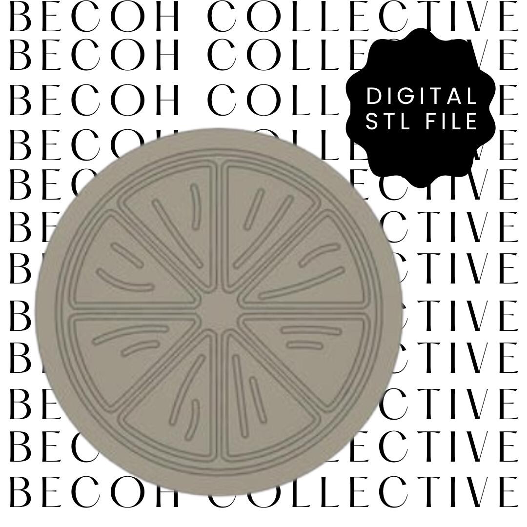 Digital STL File Lemon Slice Detail Cookie Stamp & Cutter, STL File ...