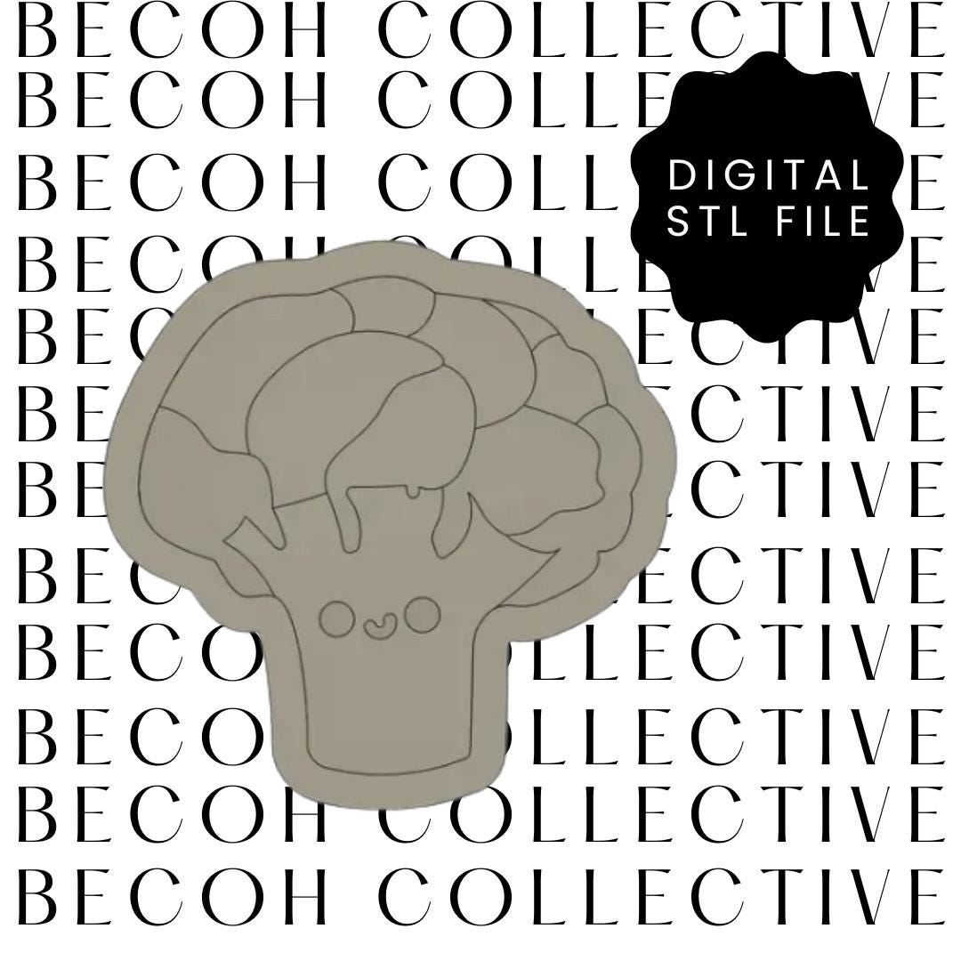 Digital STL File Hey Bear Broccoli Cookie Stamp & Cutter, STL File ...