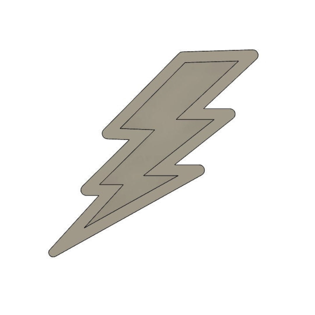 Digital STL Lightning Bolt Cookie Stamp & Cuter, STL File, Digital ...