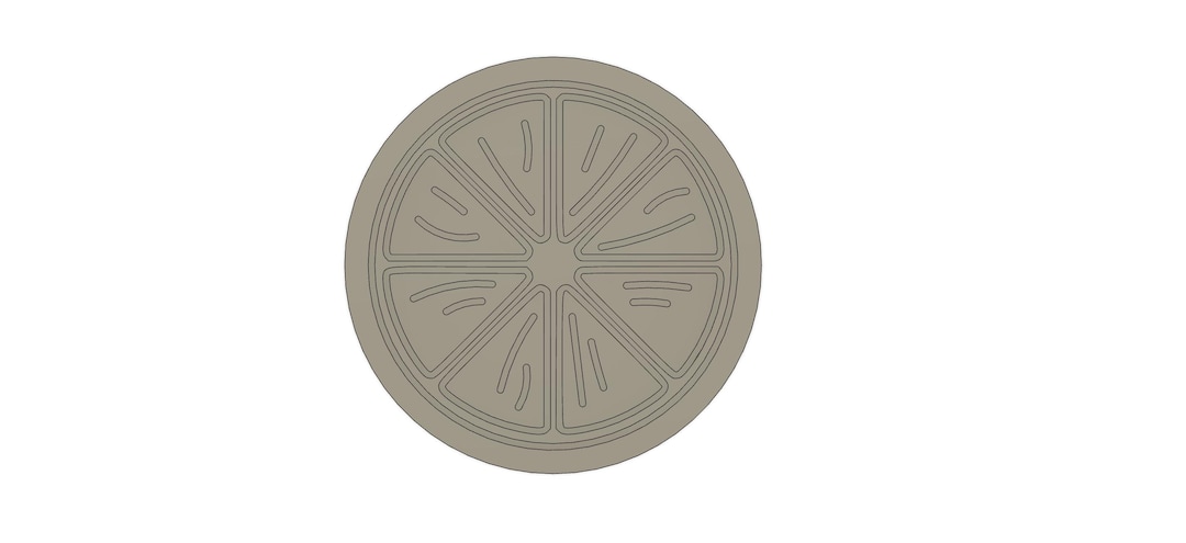 Digital STL File Lemon Slice Detail Cookie Stamp & Cutter, STL File ...