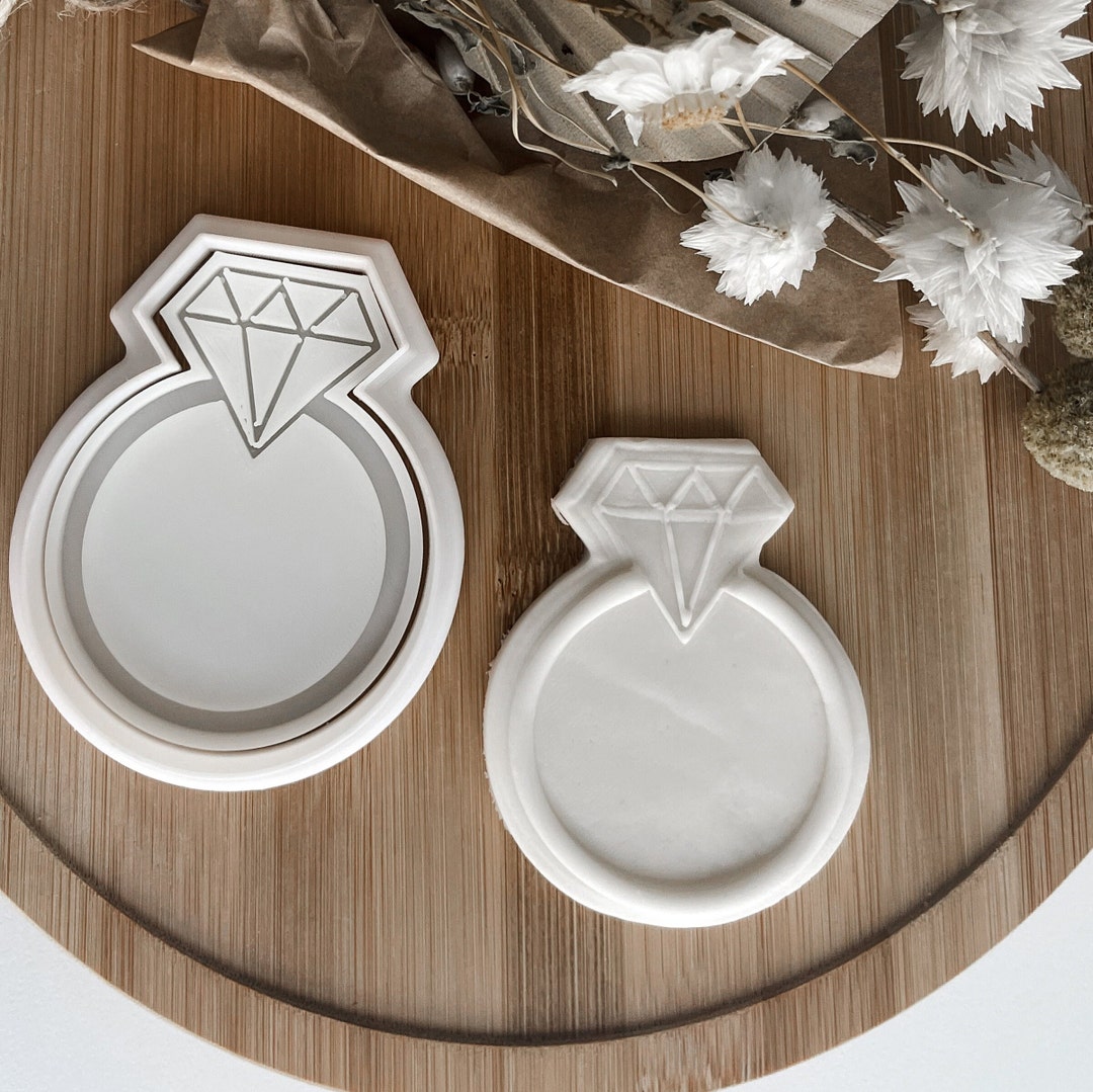 Engagement Ring Cookie Cutter & Fondant Stamp - Etsy