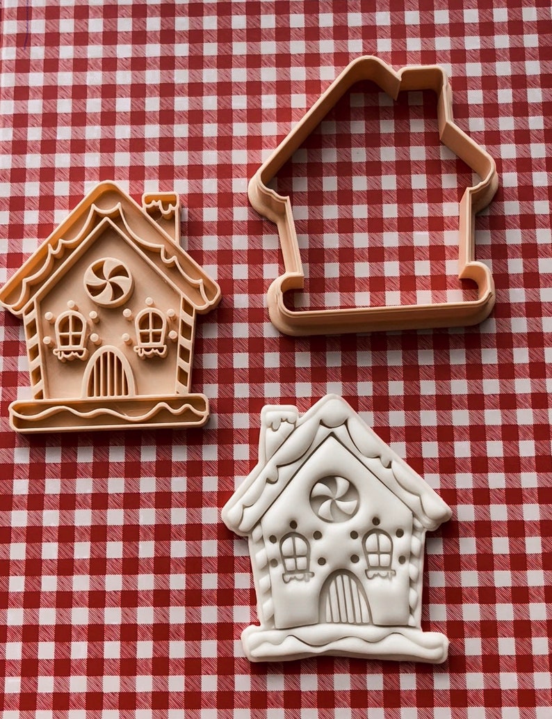 Gingerbread House Cookie Cutter & Fondant Stamp - Etsy