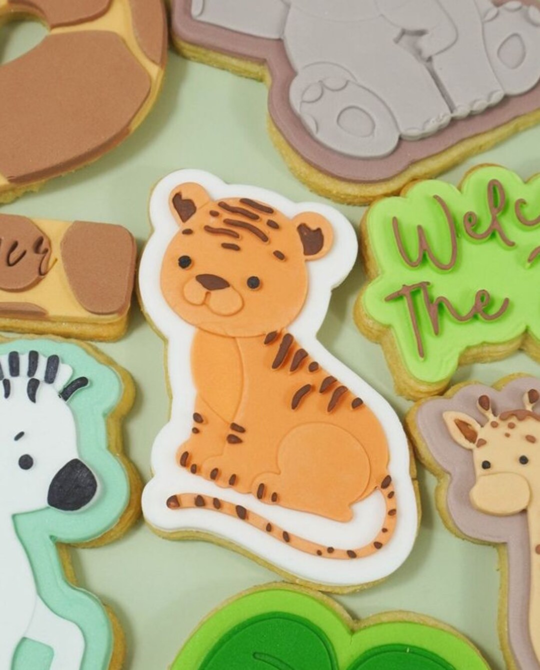 Tiger Cookie Cutter & Fondant Stamp, Debosser, Cub, Safari Cookie ...