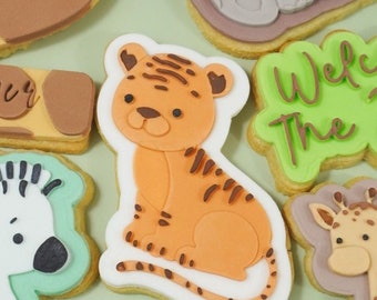 Tiger Cookie Cutter and Embosser, Jungle Cookie Cutter, Fondant ...
