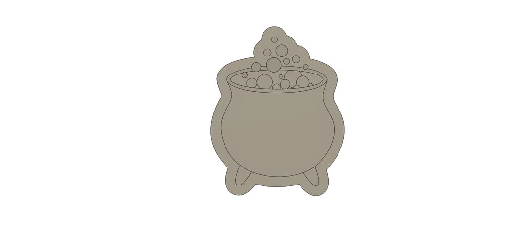 Cauldron Cookie Stamp & Cutter STL File (digital Download) - Etsy