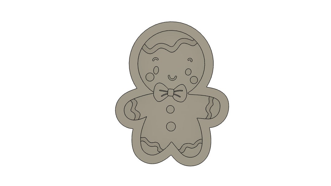 Digital STL File Gingerbread Man Cookie Stamp & Cutter, STL File ...