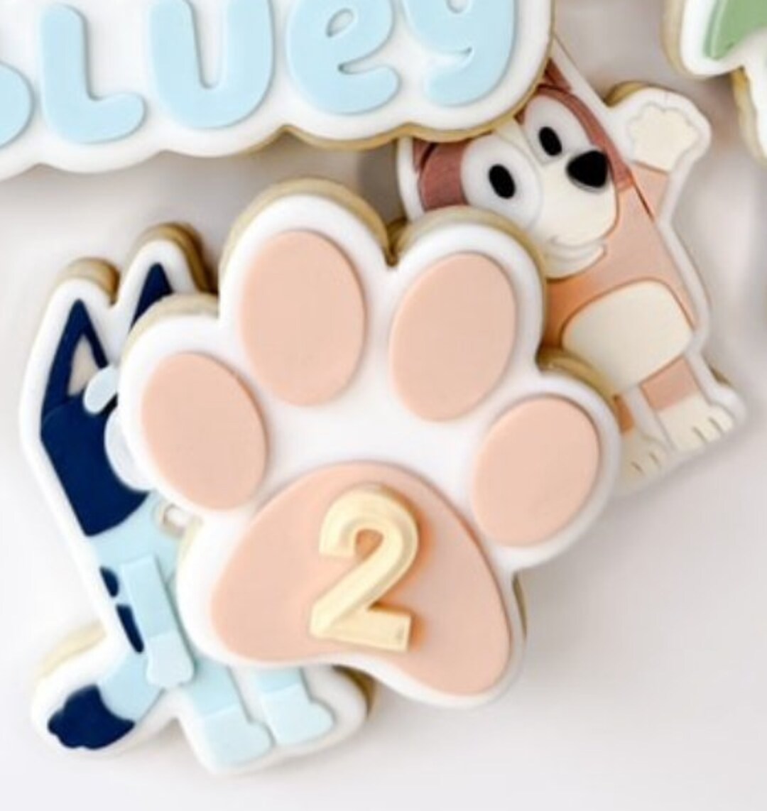 Paw Print Cookie Cutter & Fondant Stamp, Debosser, Paw Cookie Stamps ...