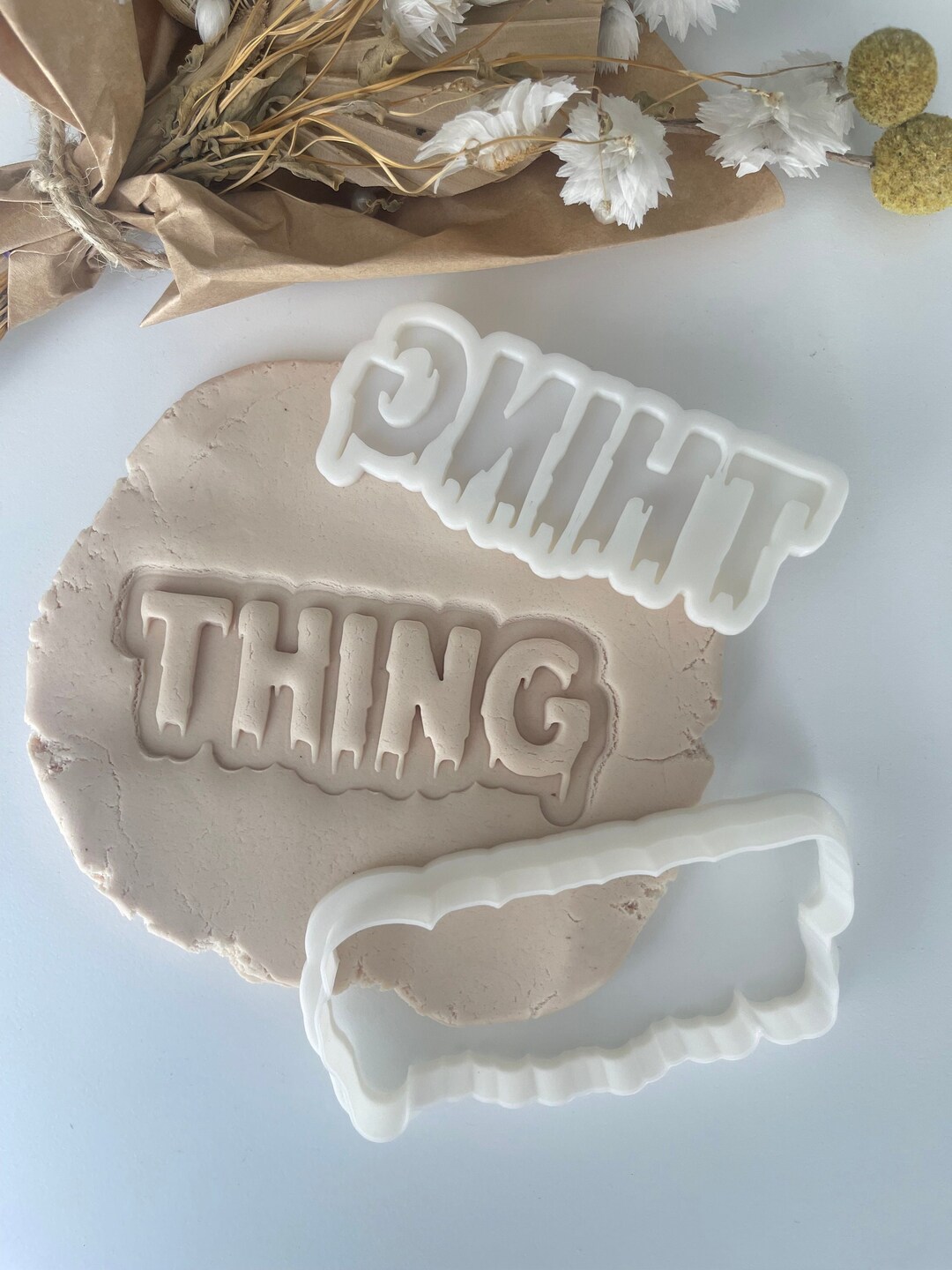 THING Font Word Cookie Cutter & Fondant Stamp, Debosser, Thing Hand ...