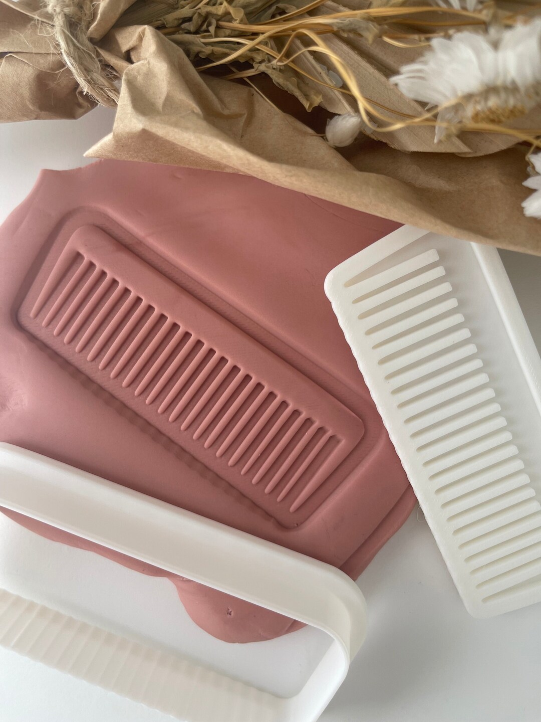 Hair Comb Cookie Cutter & Fondant Stamp, Debosser, Spa Themed Cookie ...