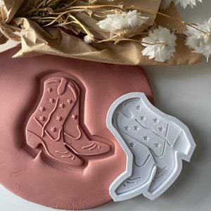 Cowgirl Boots Cookie Cutter & Fondant Stamp, Debosser, Western Themed ...