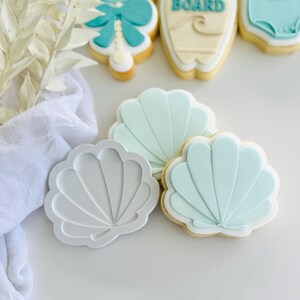 Sea Shell Cookie Cutter & Fondant Stamp, Debosser, Cookie Stamp ...