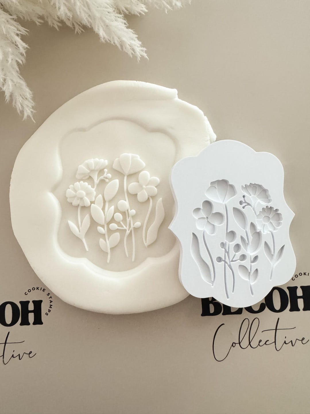 Wildflower Plaque Cookie Stamp & Cutter, Floral 3D Printed - Etsy