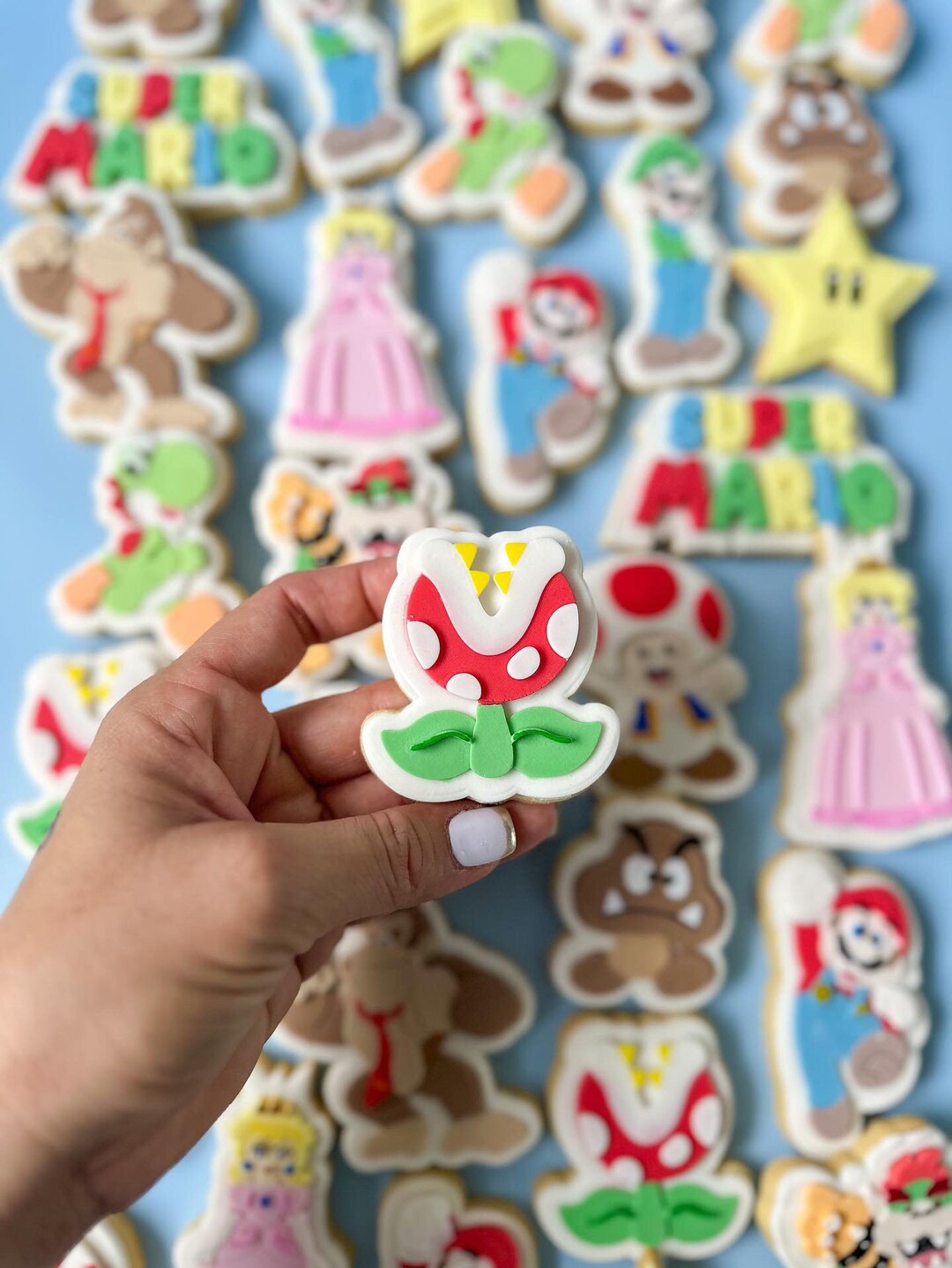 Mario Fly Trap Cookie Cutter & Fondant Stamp, Debosser, Mario Bros ...
