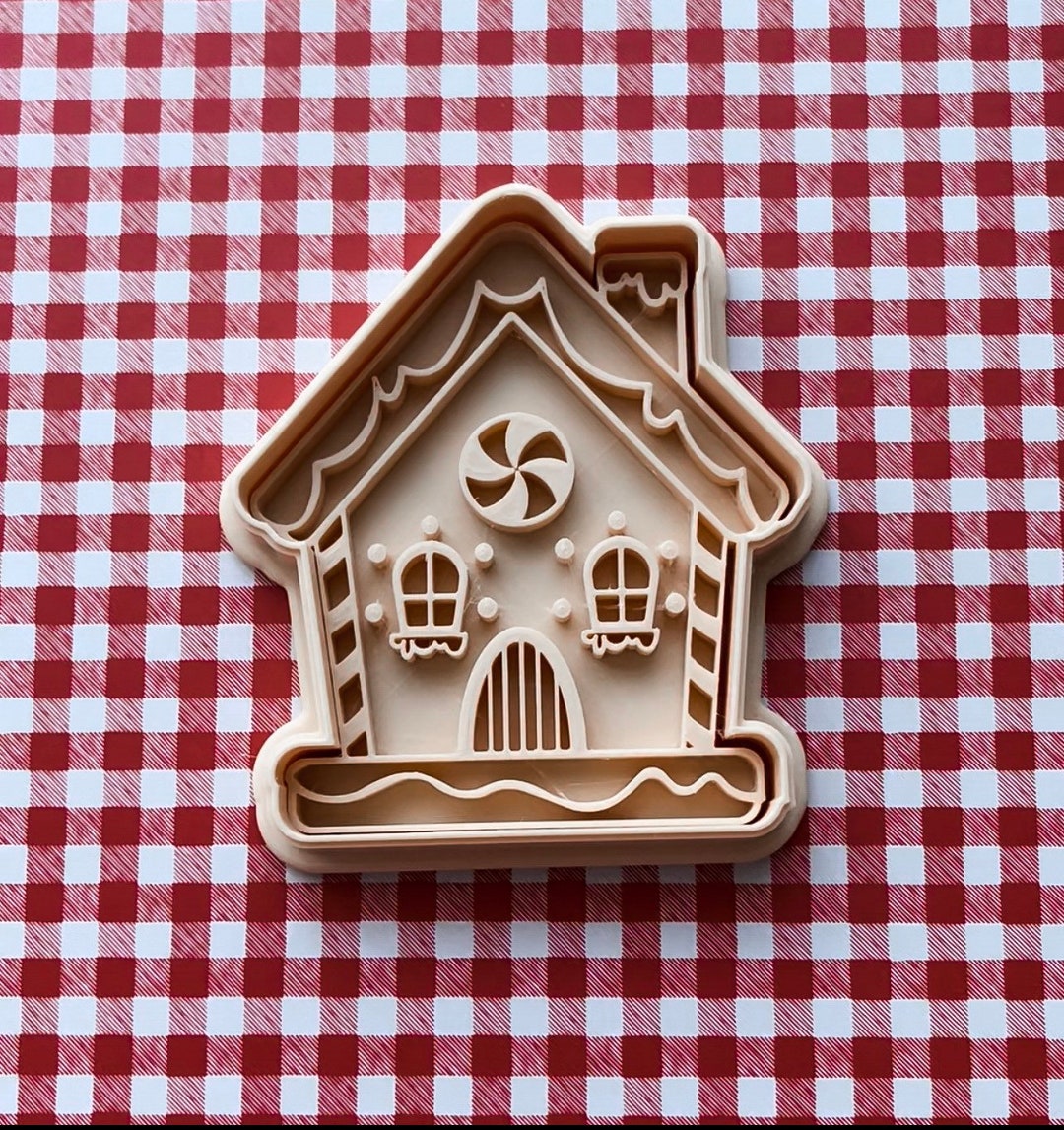 Gingerbread House Cookie Cutter & Fondant Stamp - Etsy