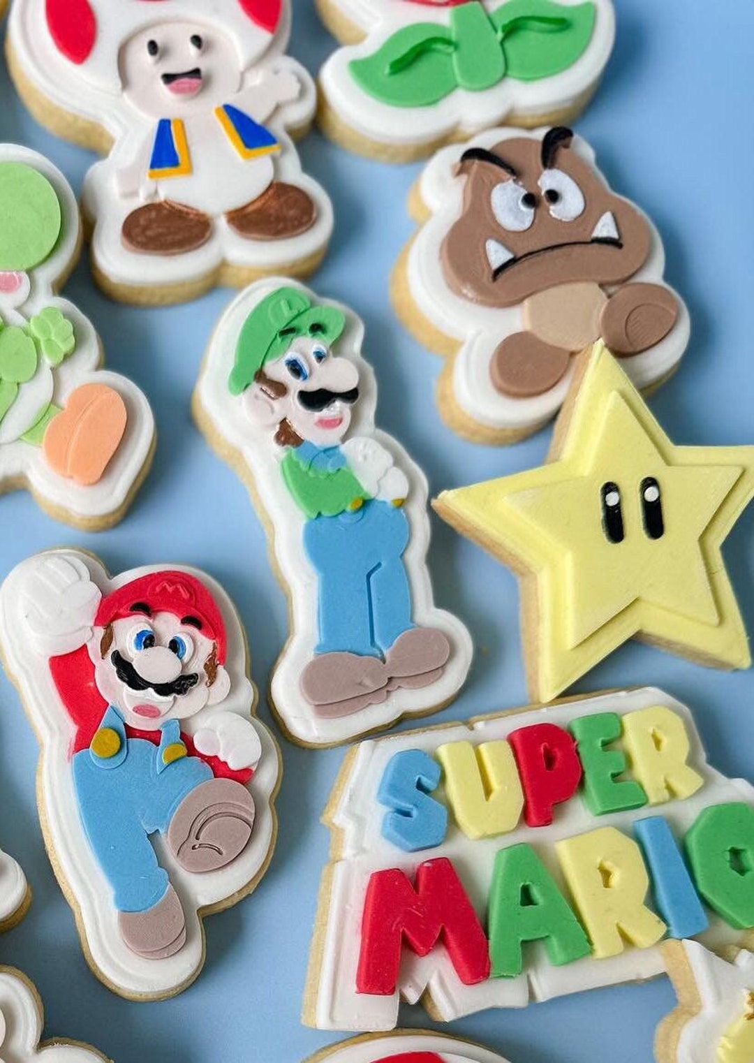 Luigi Cookie Cutter & Fondant Stamp, Debosser, Mario Bros, Super Mario ...