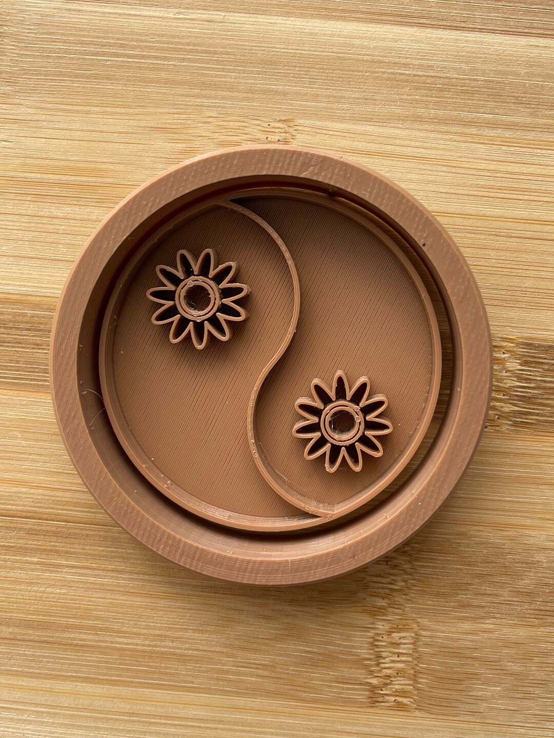 Yin Yang With Daisies Cookie Cutter & Fondant Stamp Embosser - Etsy