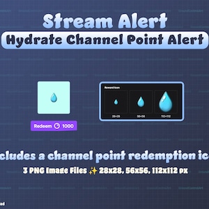Hydrate Theme Twitch Alert | Transparent Full Screen Animated Water ...