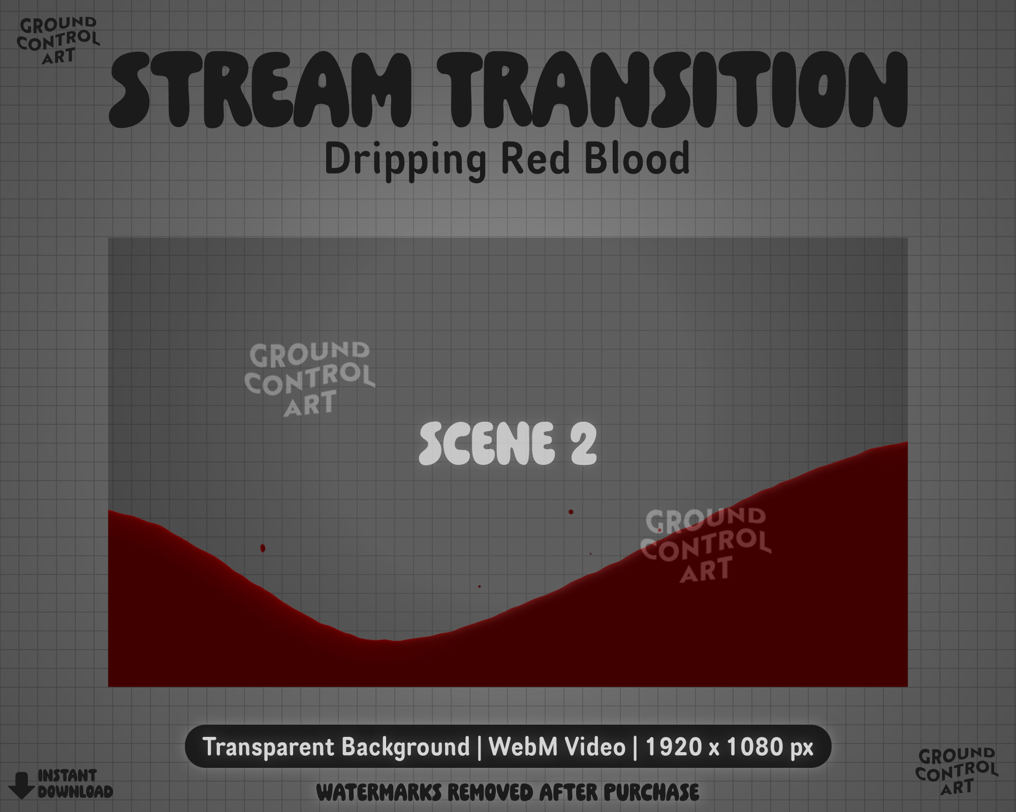 Red Blood Stream Transition | Animated Horror Stinger Transition ...