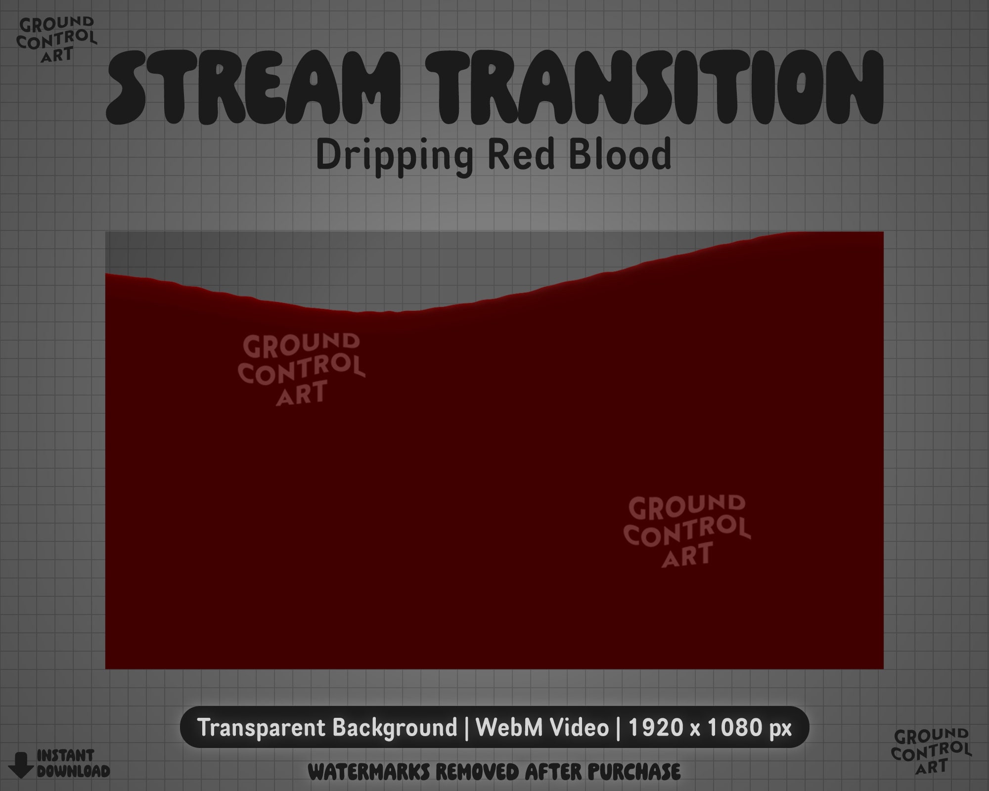 Red Blood Stream Transition | Animated Horror Stinger Transition ...