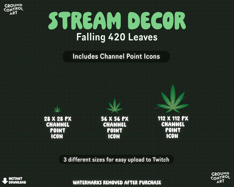 Falling 420 Leaves Animated Overlay | Great for Livestream Alert ...