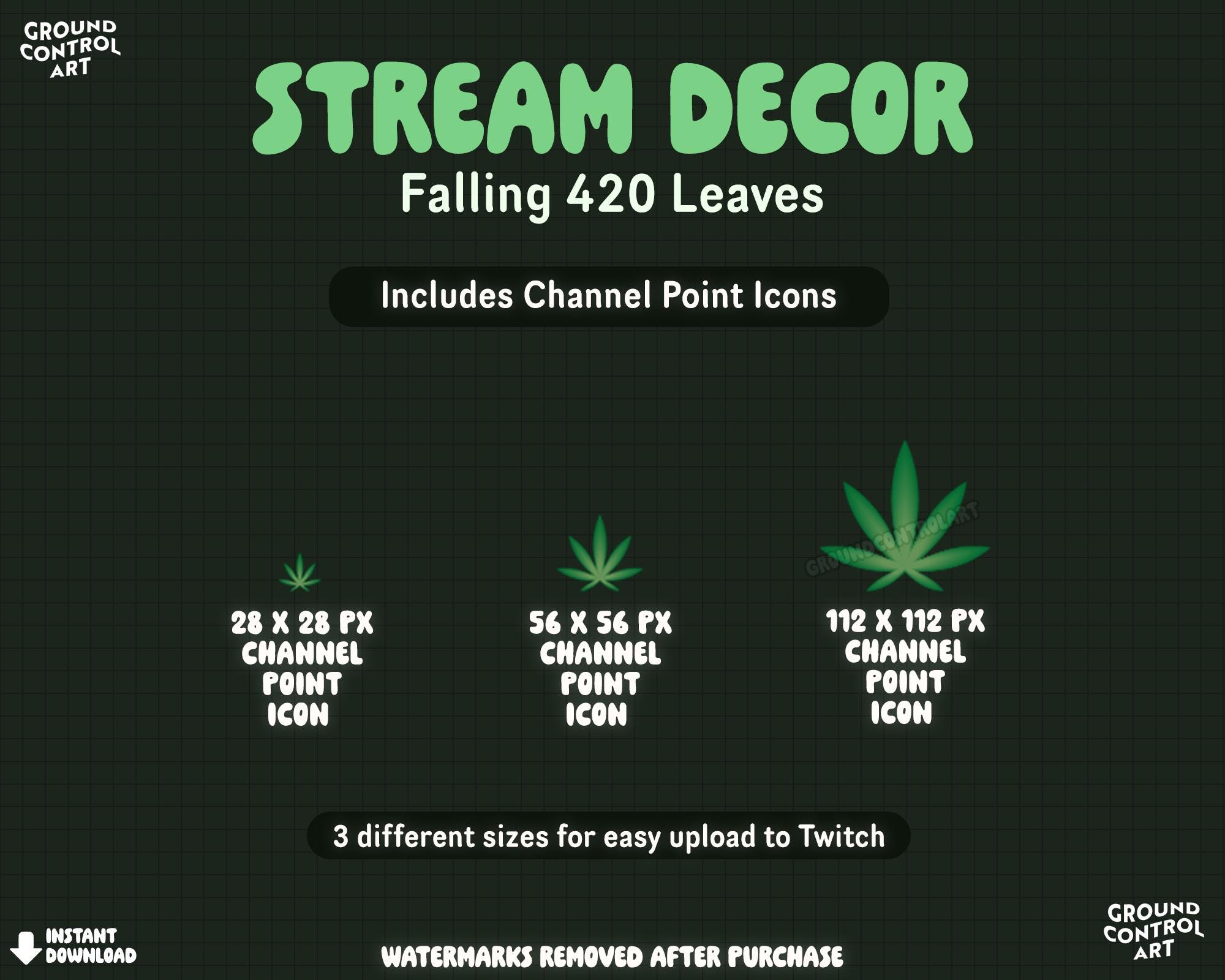 Falling 420 Leaves Animated Overlay | Great for Livestream Alert ...