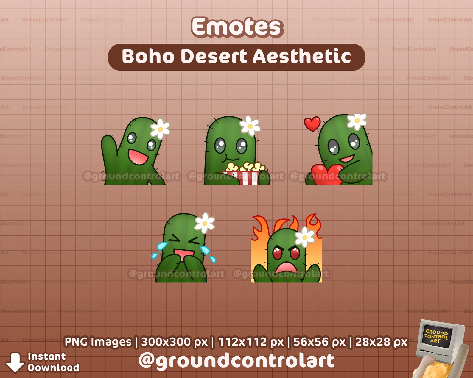 Boho Desert Twitch Stream Overlay Pack | Animated Twitch Overlay Live ...