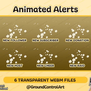 Twitch Stream Alerts | Cute Animated Daisy Flower Alerts | New Follower ...