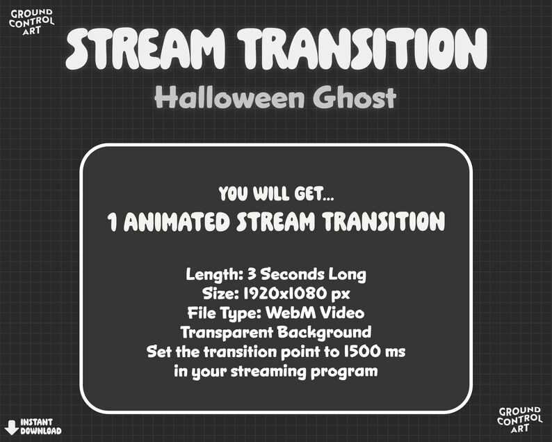 Stream Transition | Animated Ghost Shadow | Spooky Halloween Horror ...