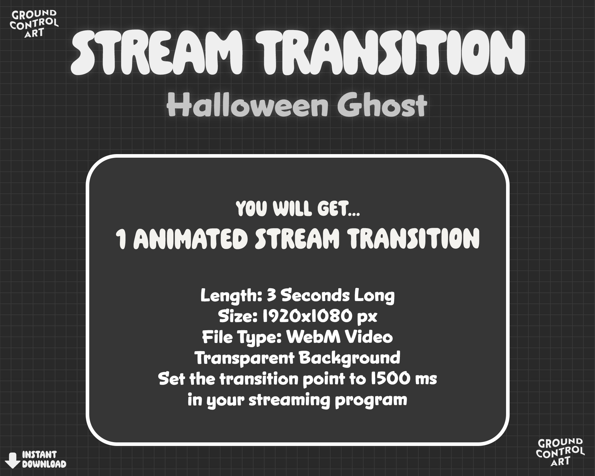 Stream Transition | Animated Ghost Shadow | Spooky Halloween Horror ...