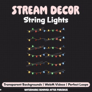 String Lights Animated Stream Decor | Livestream Decoration | Perfect ...