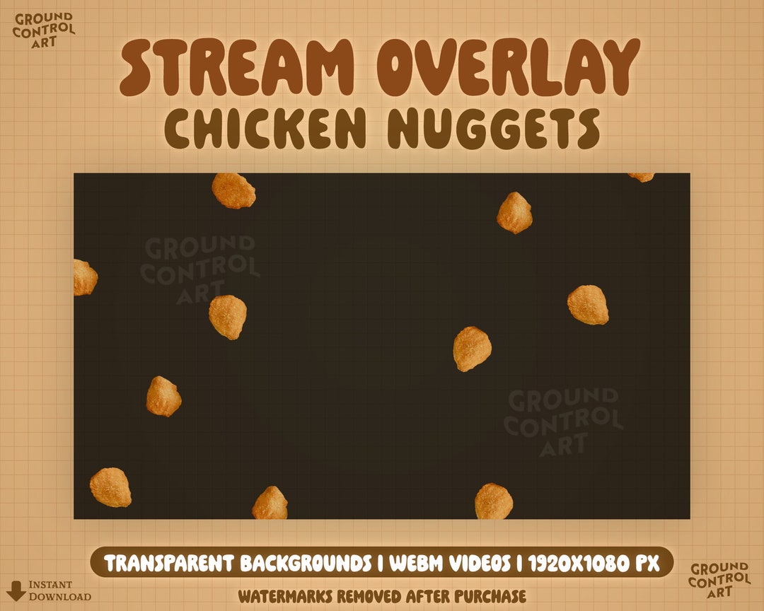 Chicken Nuggets Animated Overlay | Chicken Nuggie Transparent Animation ...