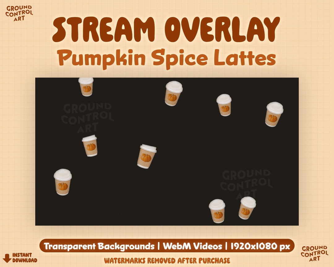 Pumpkin Spice Latte Animated Overlay | Transparent Animation | Twitch ...