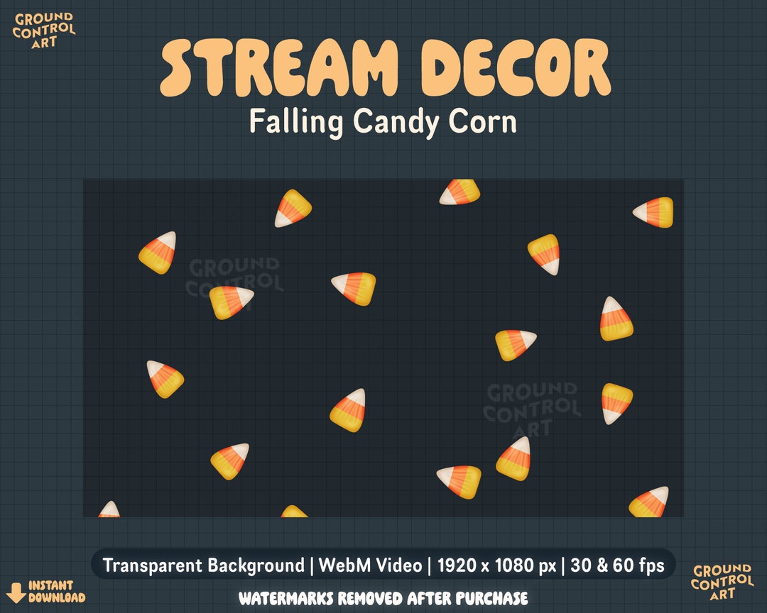 Falling Candy Corn Animated Overlay | Great for Twitch Alert, Stream ...