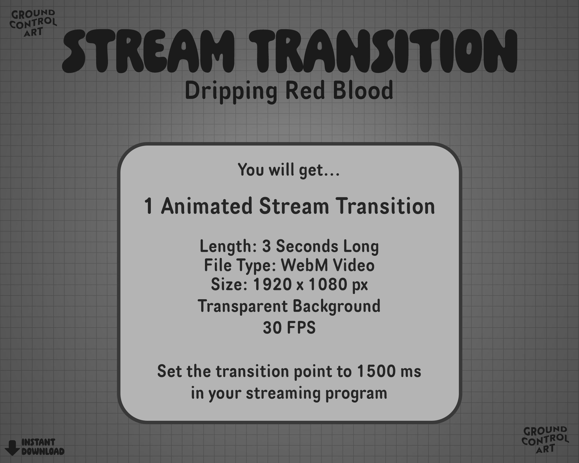 Red Blood Stream Transition | Animated Horror Stinger Transition ...