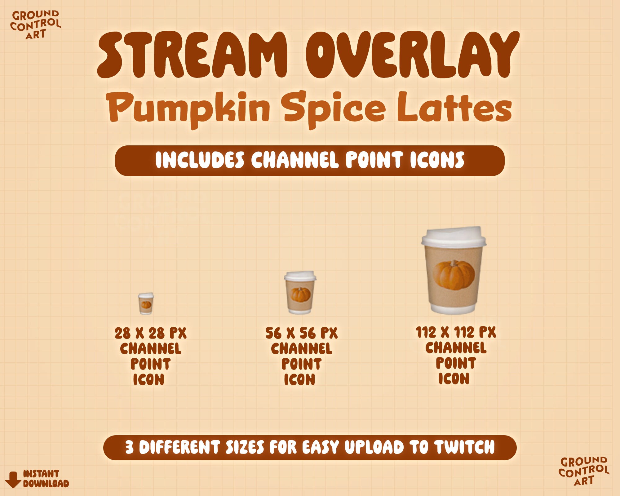 Pumpkin Spice Latte Animated Overlay | Transparent Animation | Twitch ...
