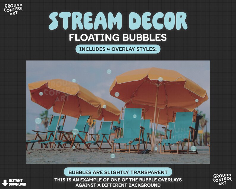 Floating Bubbles Animated Overlay | Transparent Animation for Streaming ...