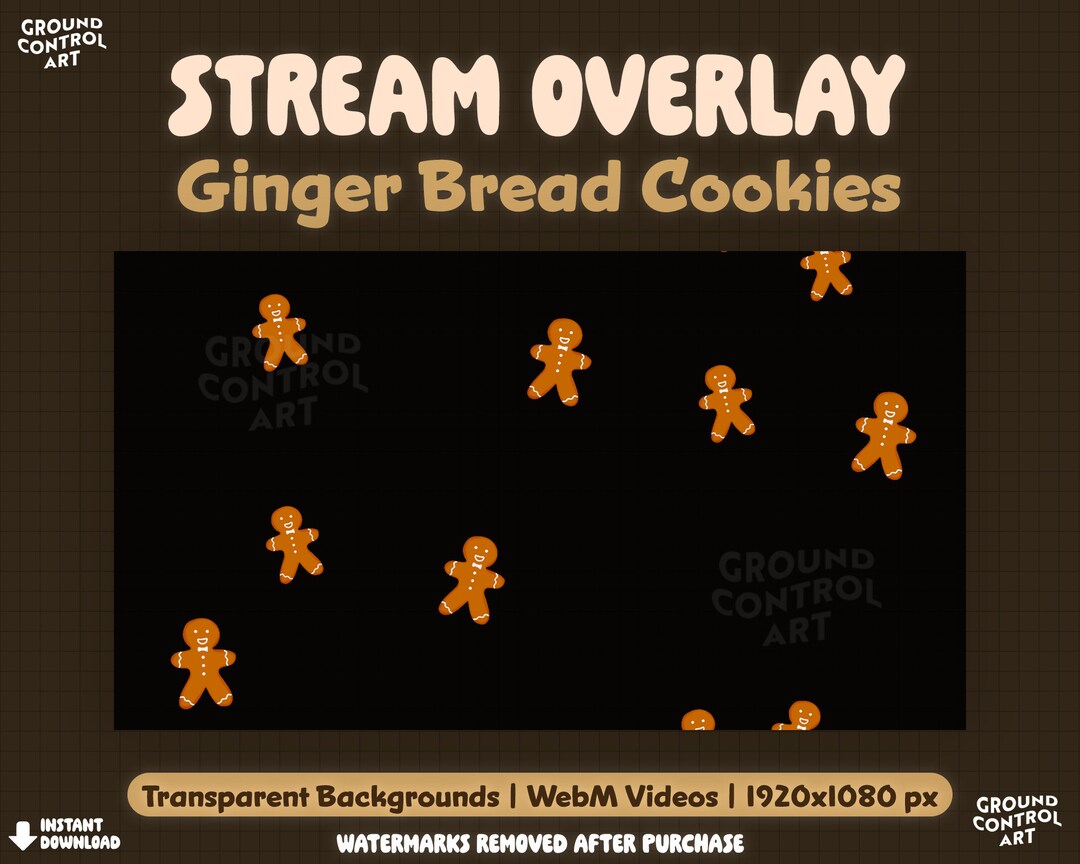 Ginger Bread Cookies Animated Overlay | Transparent Animation | Great ...
