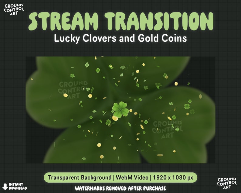 Four Leaf Clover Stream Transition | Animated St. Patrick's Day Stinger ...