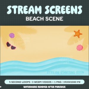 Beach Stream Screens | Animated Twitch Livestream Starting Soon | Sunny ...