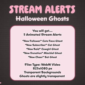 Twitch Stream Alerts | Animated Halloween Ghosts | Spooky Halloween Cat ...