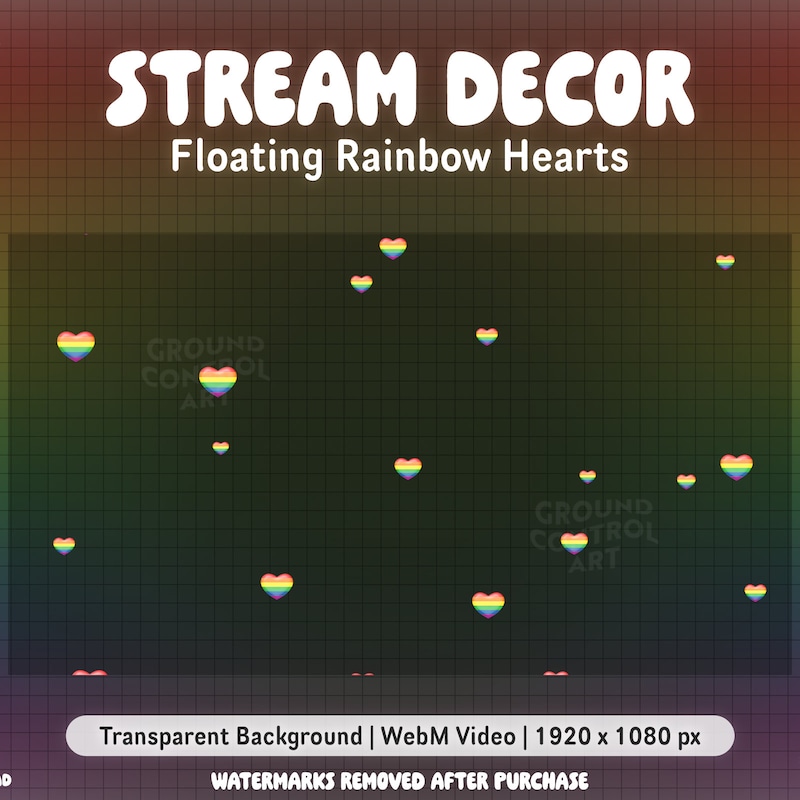 Vtuber Hearts Overlay - Etsy